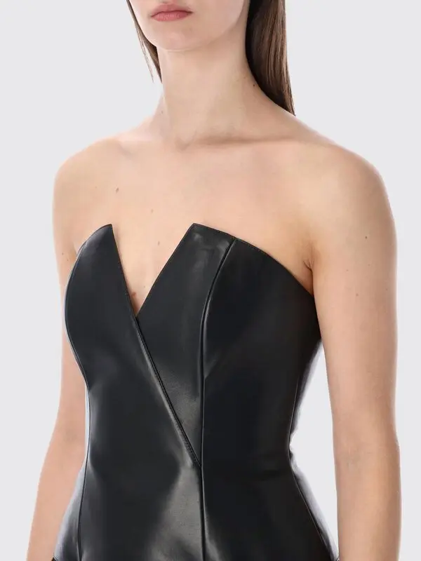 Ralph Lauren Leather Bustier Top
