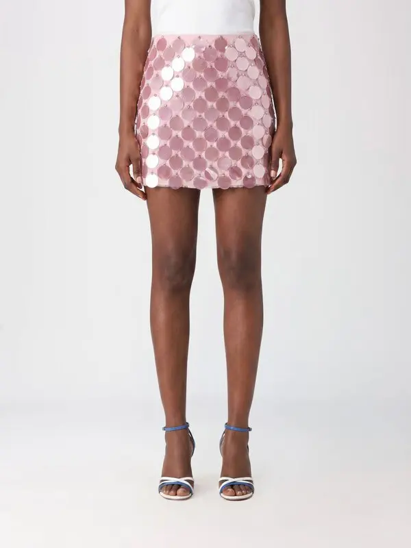 DES_PHEMMES Embellished Cotton Pencil Mini Skirt