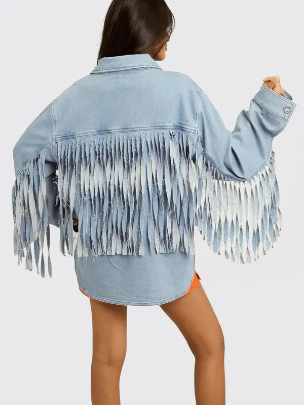 LA MARTINA Denim Shirt With Fringe Detail