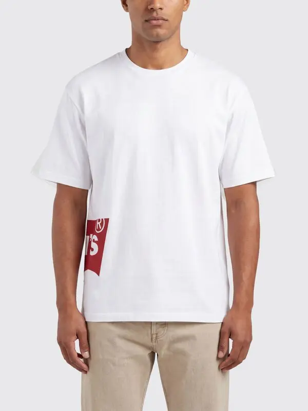 Junya Watanabe Contrast Logo Cotton T-shirt With Dropped Shoulders