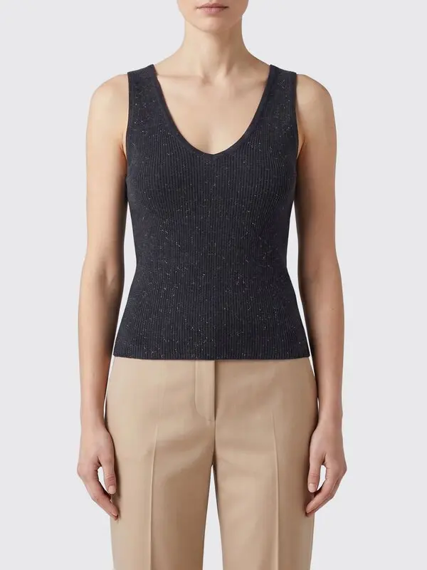 Brunello Cucinelli Off-the-shoulder Knit Top In Cashmere Blend