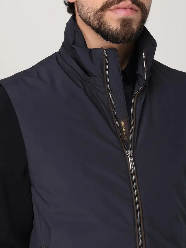 MOORER Padded Vest With Hood