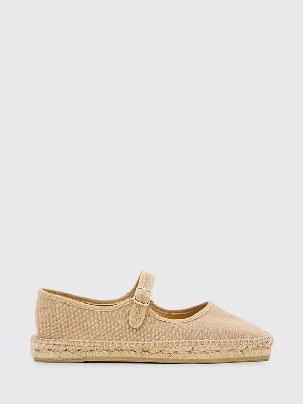 CastaÑer Padua Mary Jane Canvas Espadrilles With Low Heel - Beige