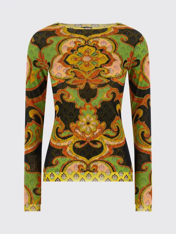 Etro Technical Fabric Top With Ethnic Print