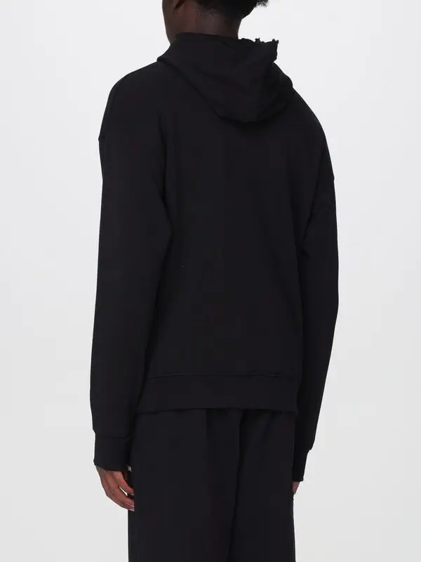 DISCLAIMER Cotton Hoodie With Kangaroo Pocket And Logo - Black
