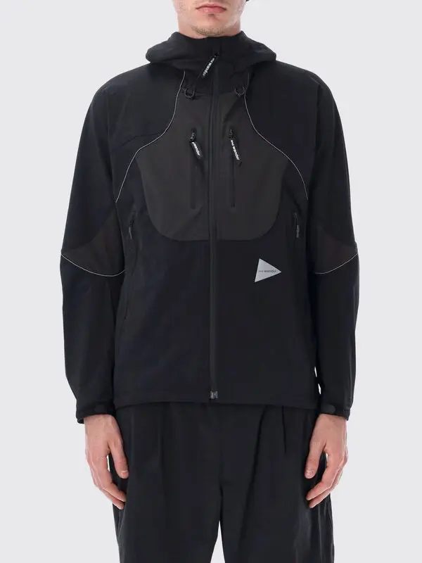 AND WANDER Ripstop Nylon Hooded Jacket - Black