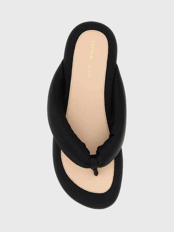 Carven Satin Thong Mule Sandals