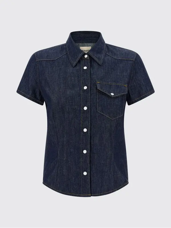 Khaite Short-sleeve Denim Shirt