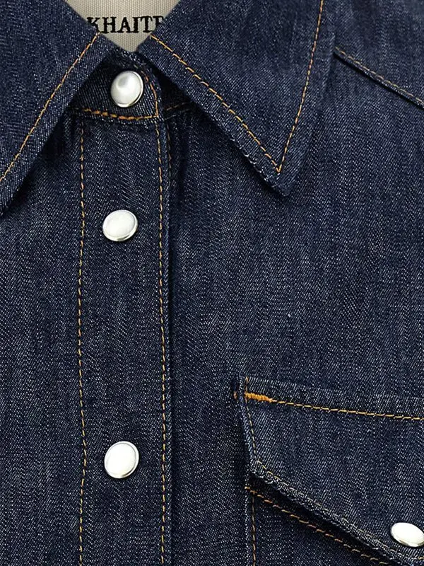 Khaite Short-sleeve Denim Shirt