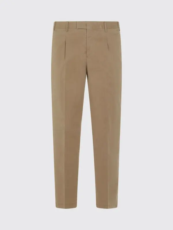 PT TORINO Cotton Blend Stretch Tailored Trousers - Sand