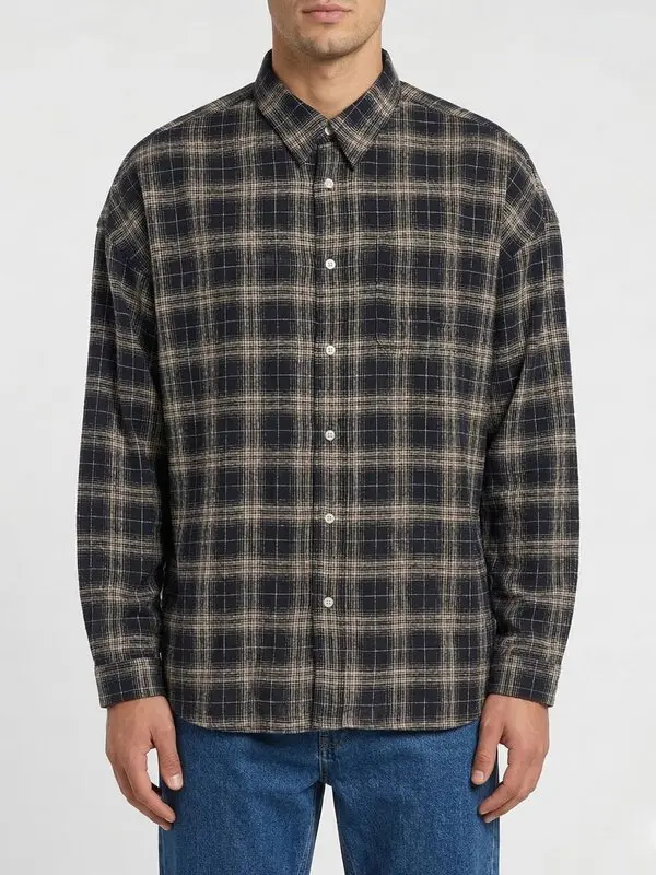 SUNFLOWER Check Linen Blend Shirt