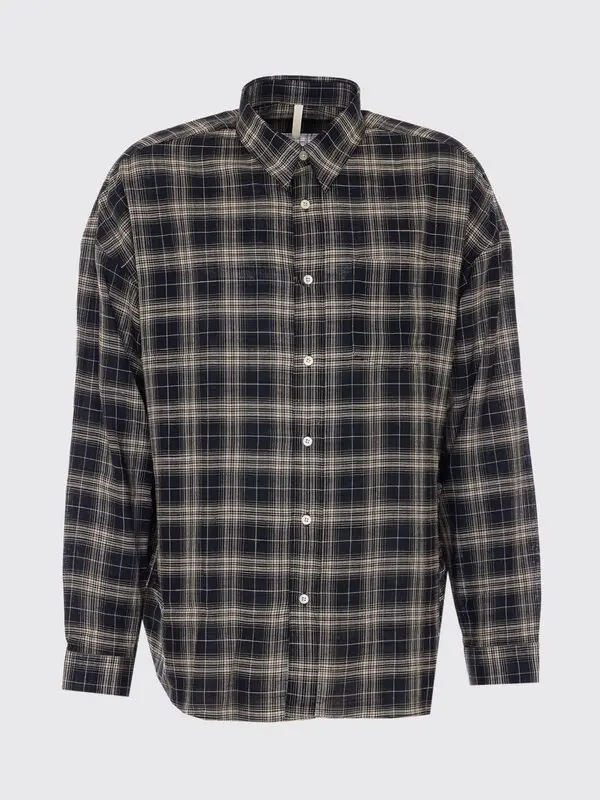 SUNFLOWER Check Linen Blend Shirt