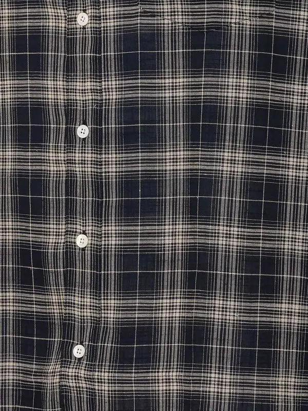 SUNFLOWER Check Linen Blend Shirt