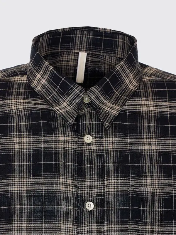 SUNFLOWER Check Linen Blend Shirt