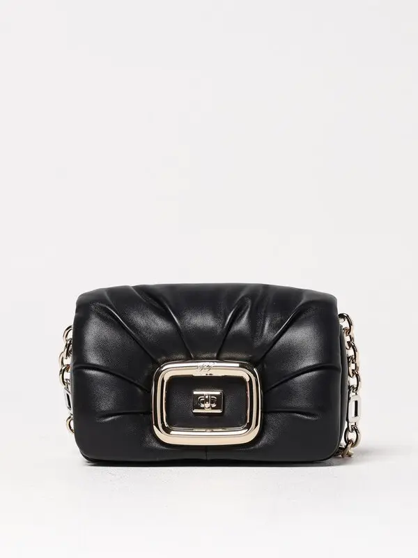 ROGER VIVIER Leather Mini Bag With Clasp And Chain Strap