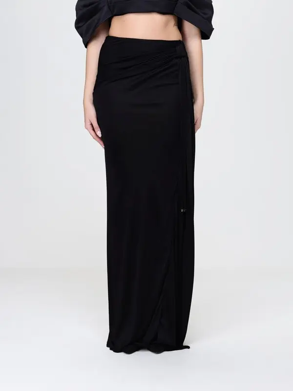 Elisabetta Franchi Viscose Long Skirt - Black