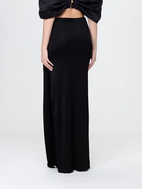 Elisabetta Franchi Viscose Long Skirt - Black