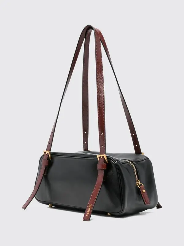 Versace Emblème Leather Shoulder Bag