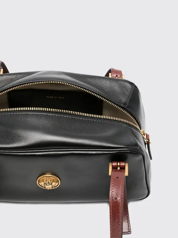 Versace Emblème Leather Shoulder Bag