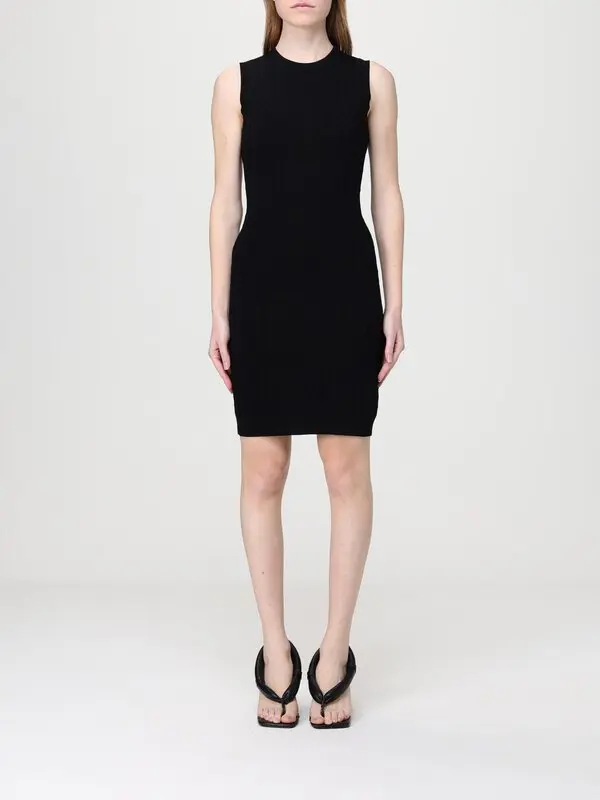 Armani Exchange Sleeveless Textured Dress - Black