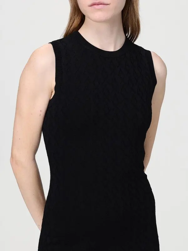 Armani Exchange Sleeveless Textured Dress - Black