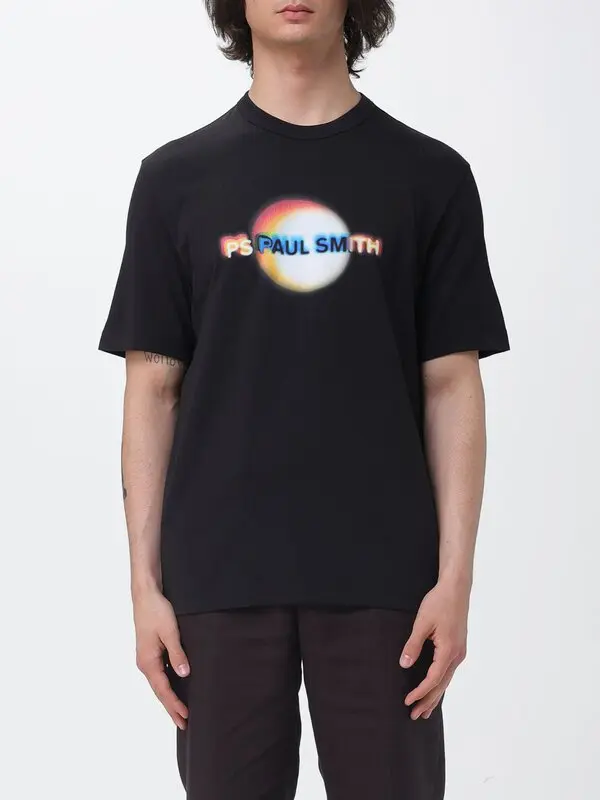 Paul Smith Organic Cotton T-shirt With Logo - Black