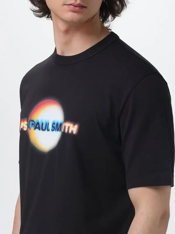 Paul Smith Organic Cotton T-shirt With Logo - Black