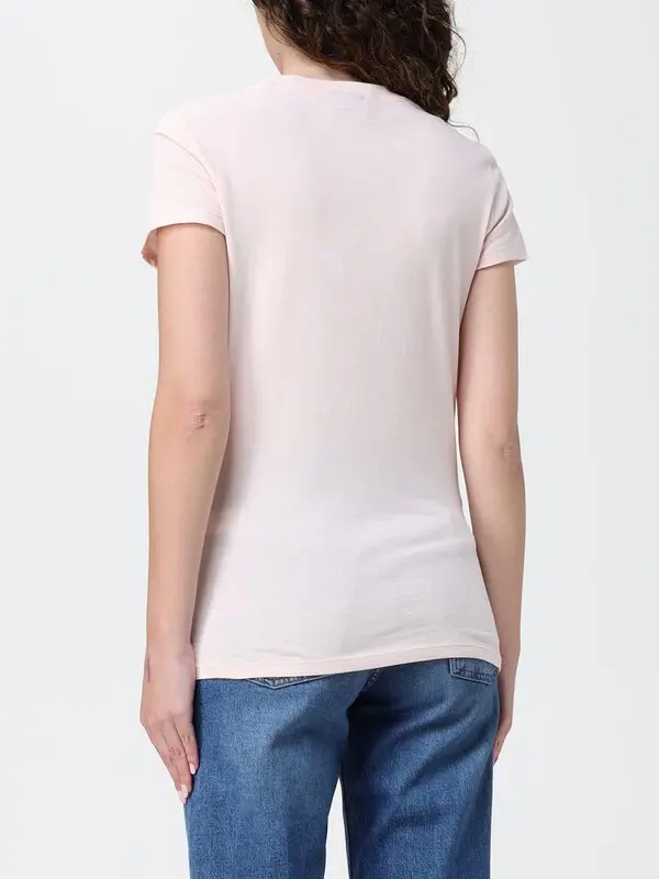 Armani Exchange T-shirt With Sequinned Logo - Pink
