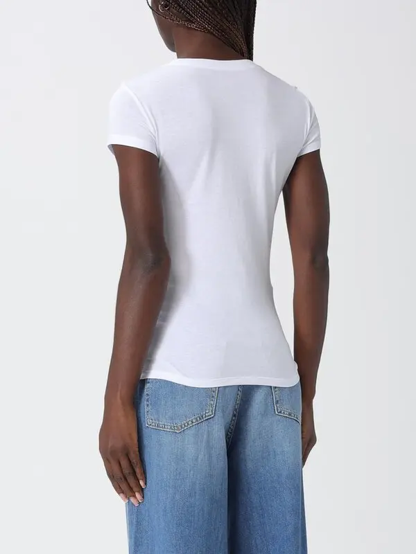 Armani Exchange T-shirt With Sequinned Logo - White