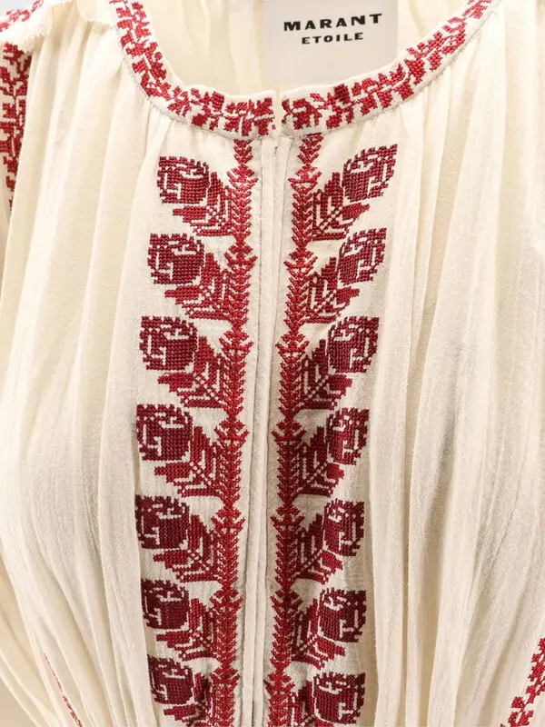Isabel Marant Étoile Liviane Embroidered Cotton Maxi Dress