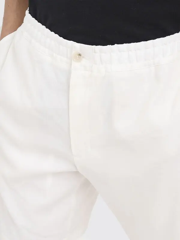 PAOLO PECORA Linen Blend Shorts - White
