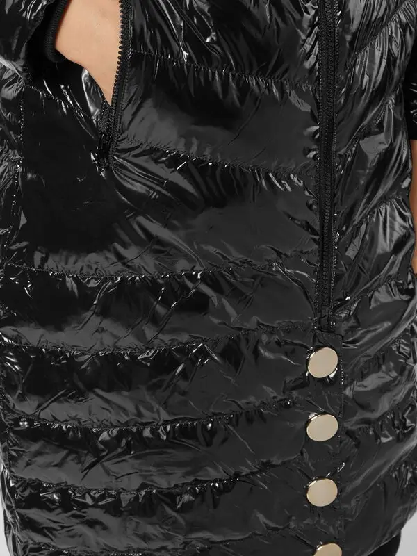 Philipp Plein Slim Fit Knee-length Down Jacket With Fur Collar