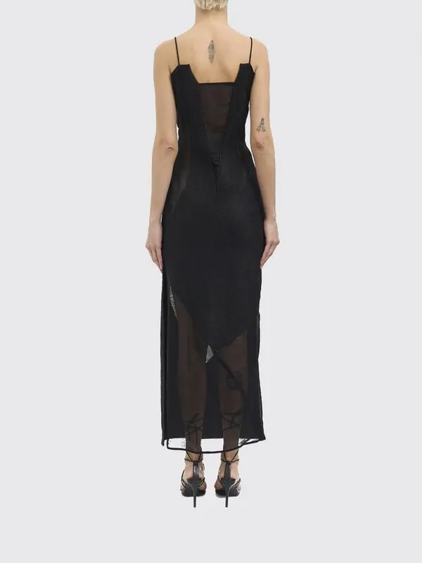 YEHUAFAN Wool Blend Midi Dress
