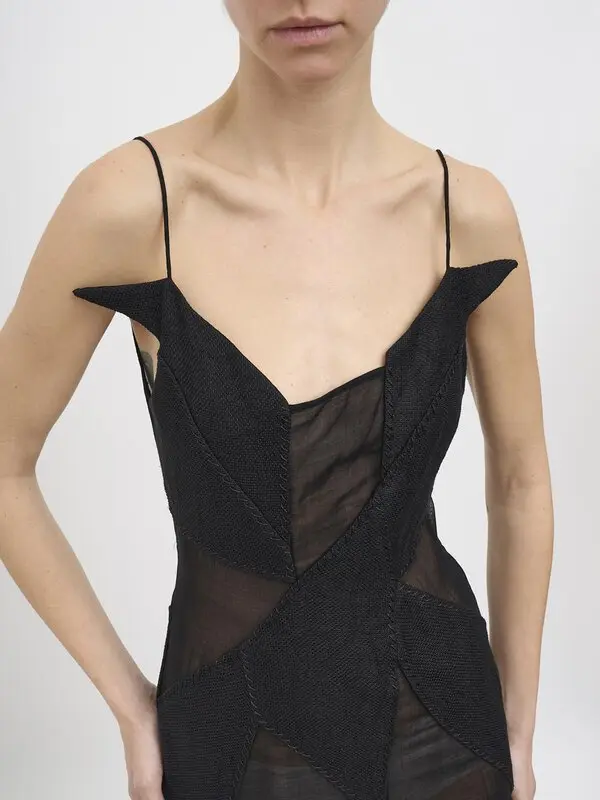 YEHUAFAN Wool Blend Midi Dress