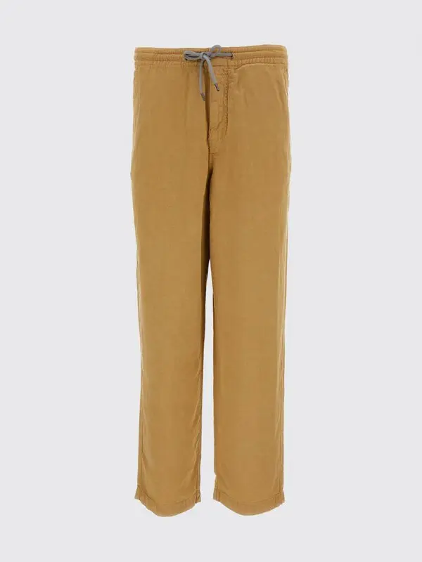 Paul Smith Slim Fit Linen Blend Trousers With Drawstring Waist