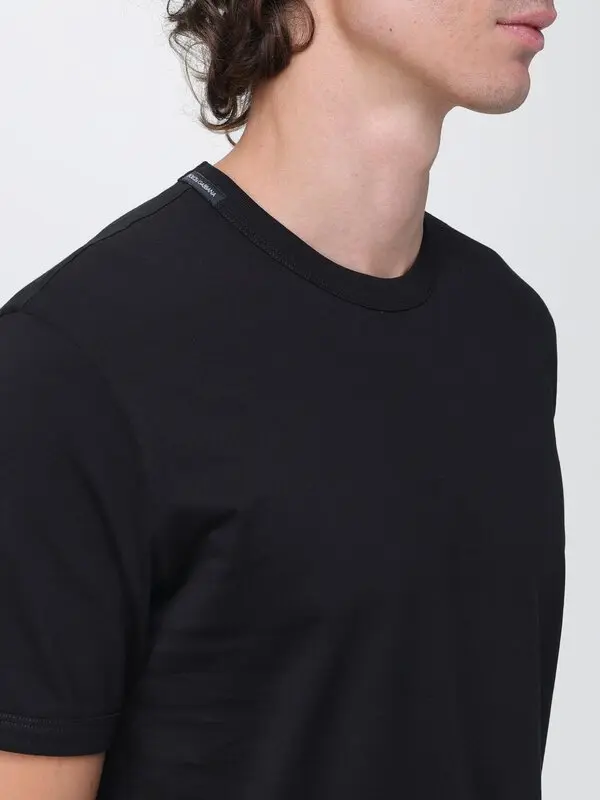 Dolce & Gabbana Basic Slim Fit Pure Cotton Crewneck T-shirt