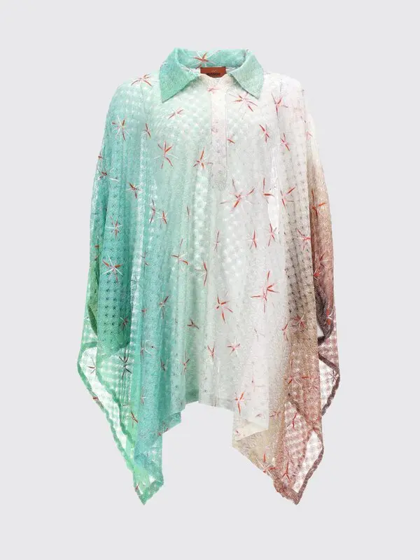 Missoni Embroidered V-neck Viscose Mini Caftan - Multicolor