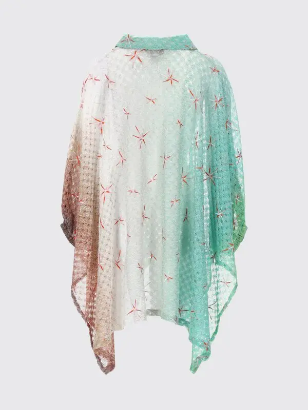 Missoni Embroidered V-neck Viscose Mini Caftan - Multicolor