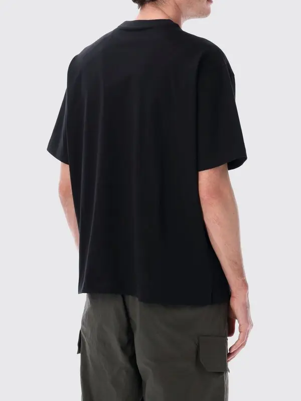 AND WANDER Cotton Blend T-shirt With Pocket - Black