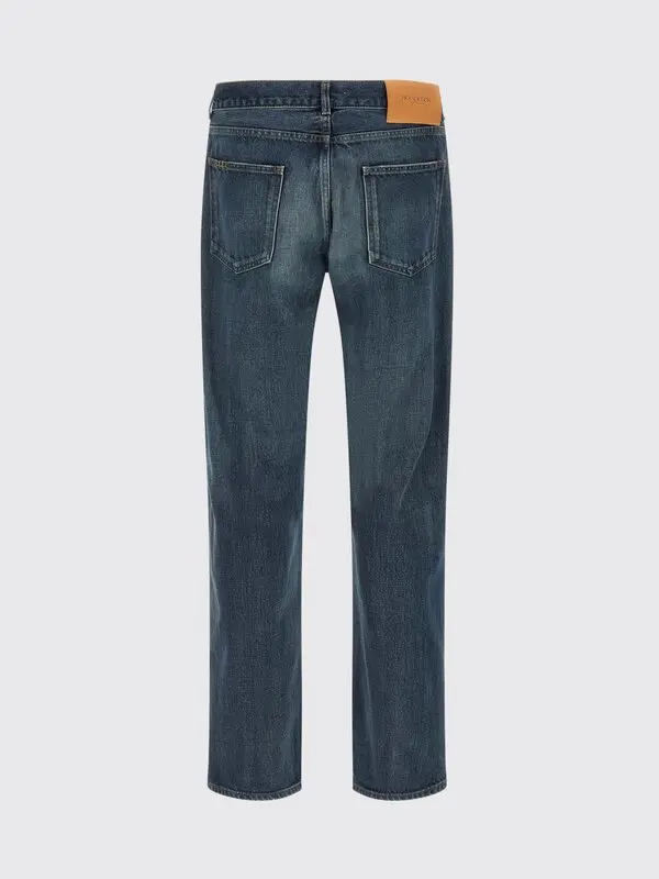 JW Anderson Straight Cotton Denim Jeans With Distressed Effect