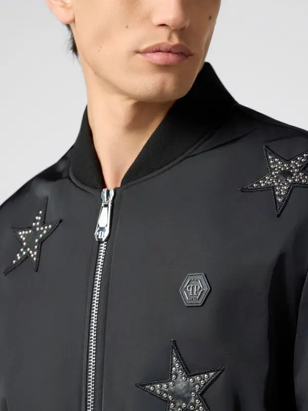 Philipp Plein Embellished Star Bomber Jacket