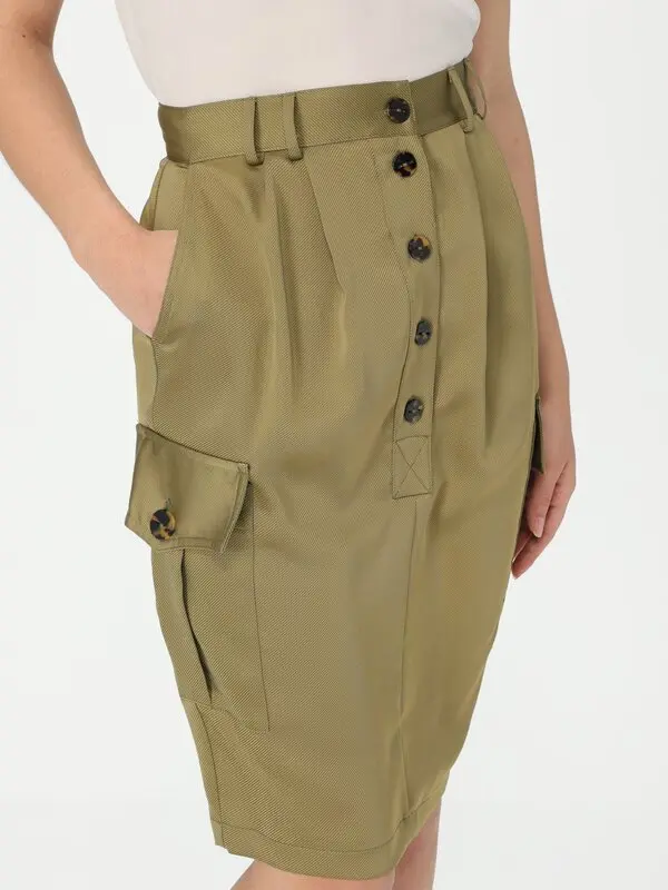 SIMONA CORSELLINI Belted Cargo Skirt