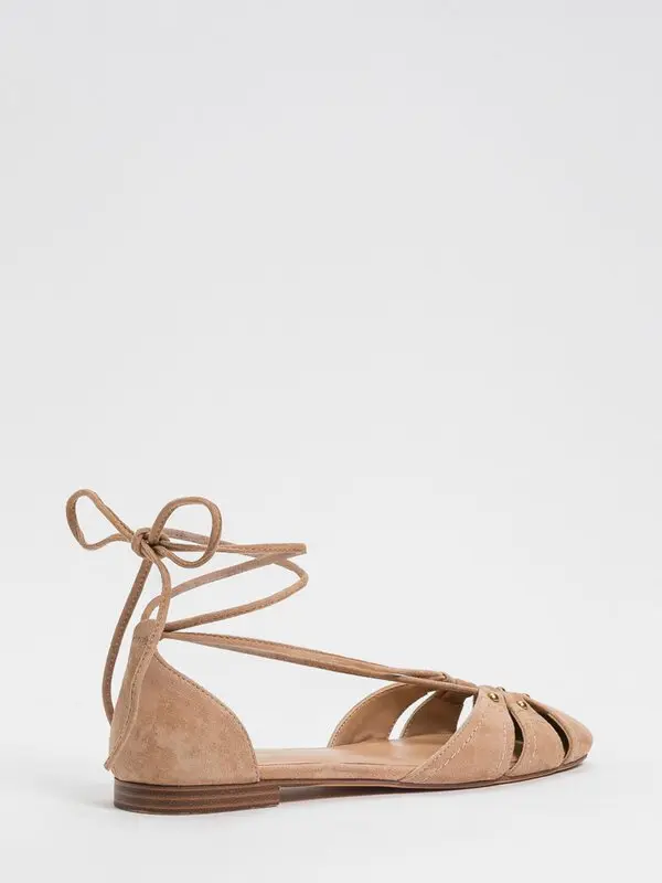 TWINSET Suede Ballerinas With Studs