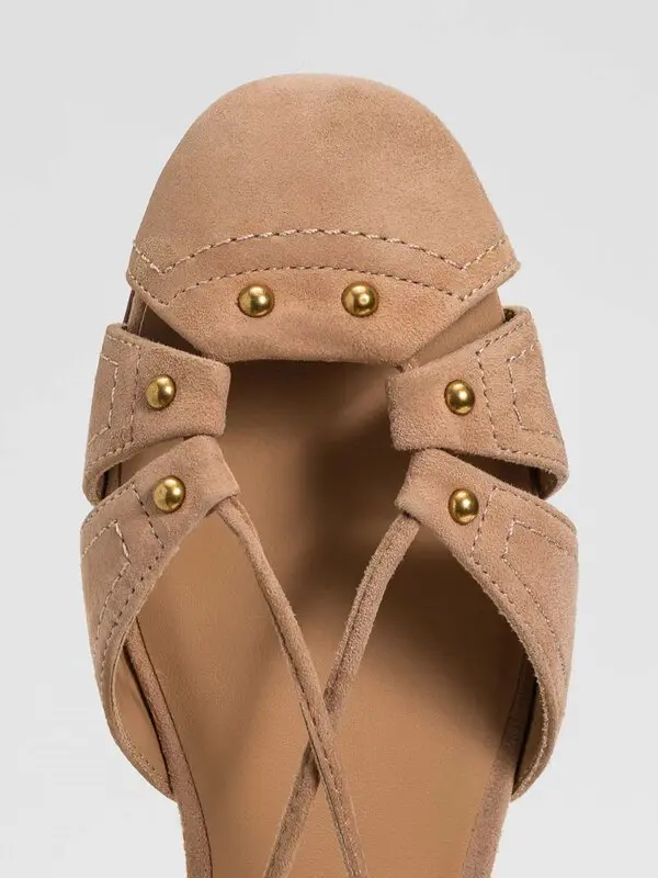 TWINSET Suede Ballerinas With Studs