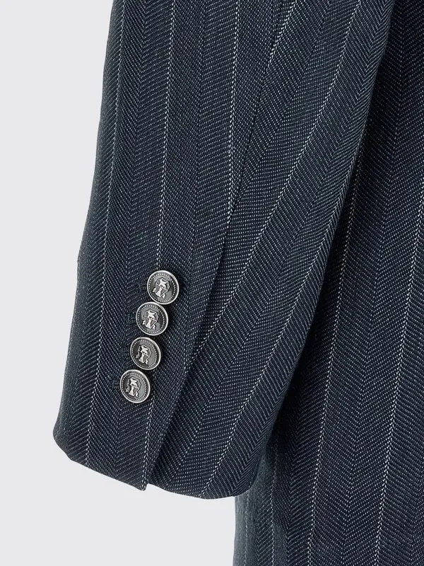 Brunello Cucinelli Single-breasted Pinstripe Blazer In Hemp And Silk Blend