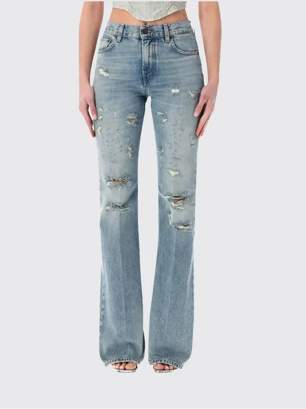 HAIKURE Flared Distressed Jeans