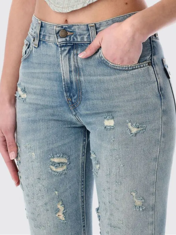 HAIKURE Flared Distressed Jeans