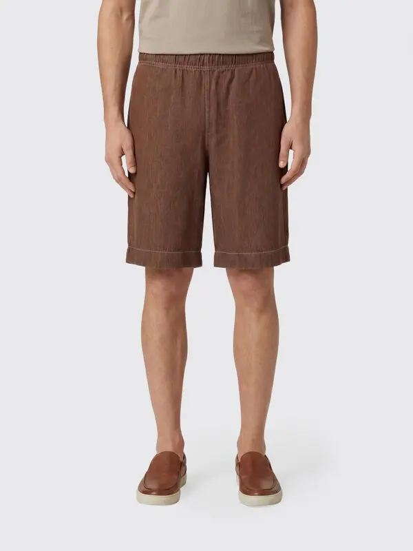 Paul Smith Knee-length Cotton Shorts With Drawstring Waist