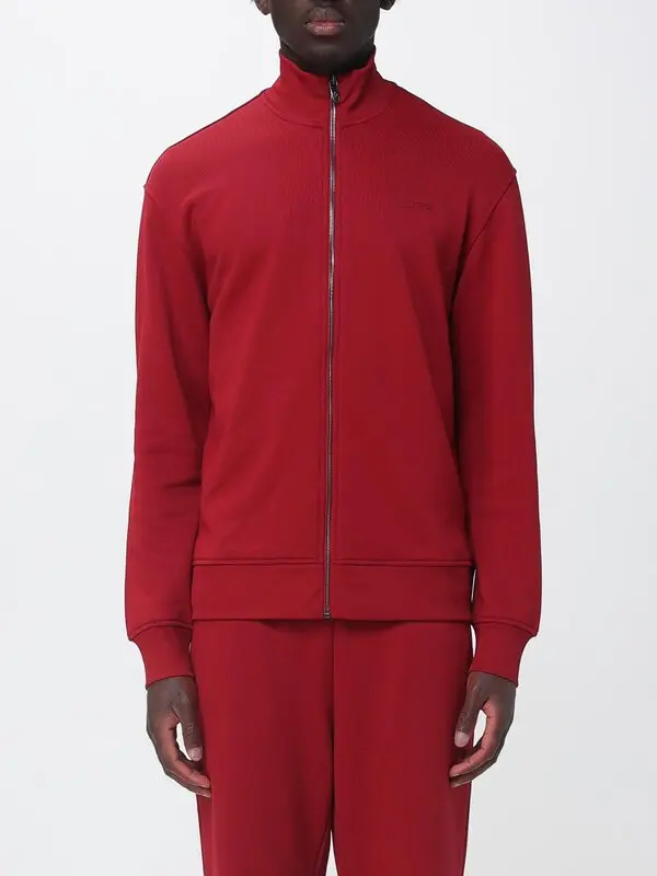 FERRARI Slim Fit Zipped Turtleneck Sweatshirt In Cotton Blend