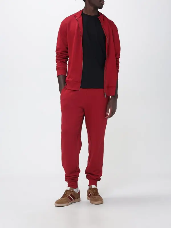 FERRARI Slim Fit Zipped Turtleneck Sweatshirt In Cotton Blend